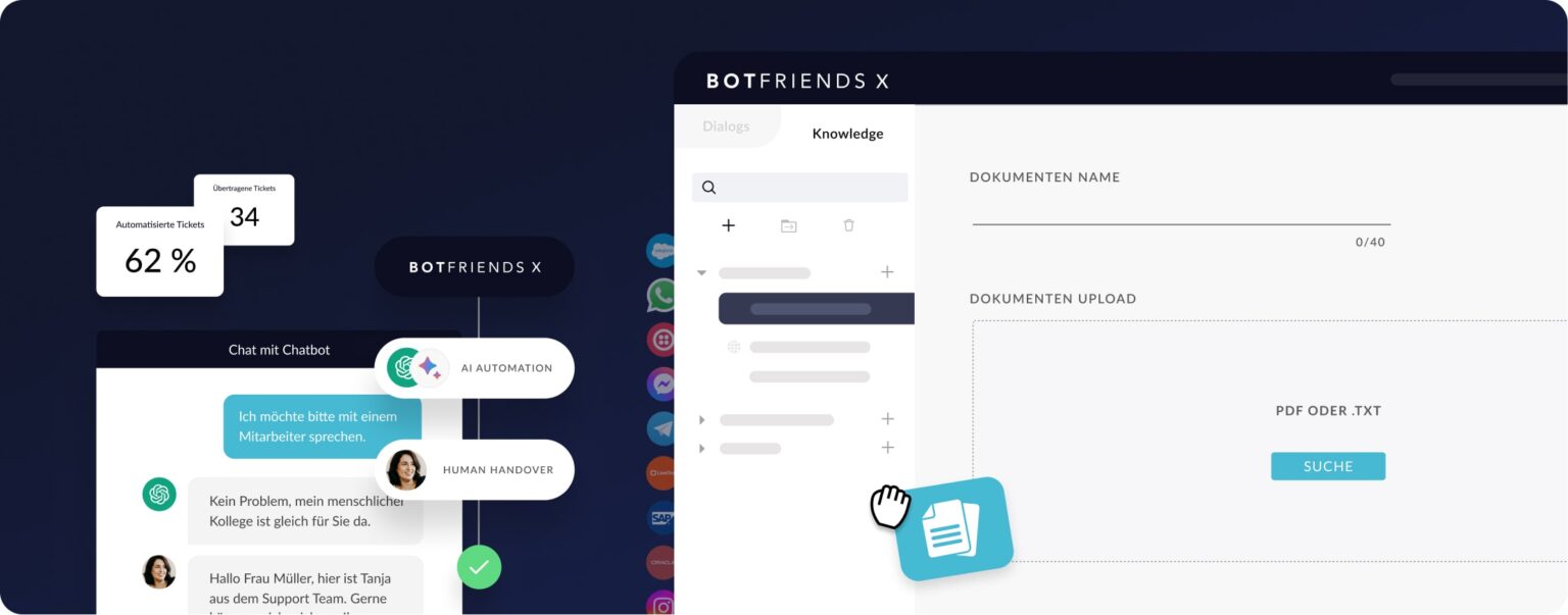 Knowledge base for chatbots & voicebots | BOTfriends